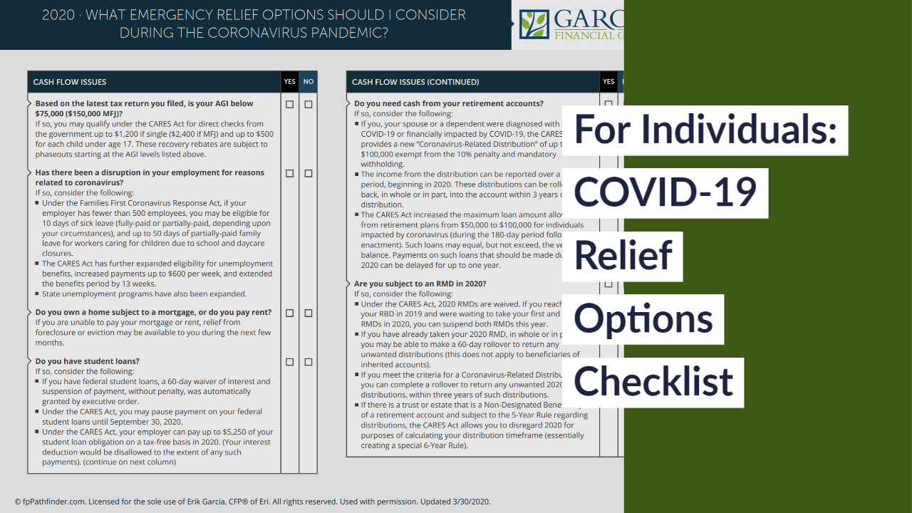 What Emergency Relief Options Should I Consider During The Coronavirus ...